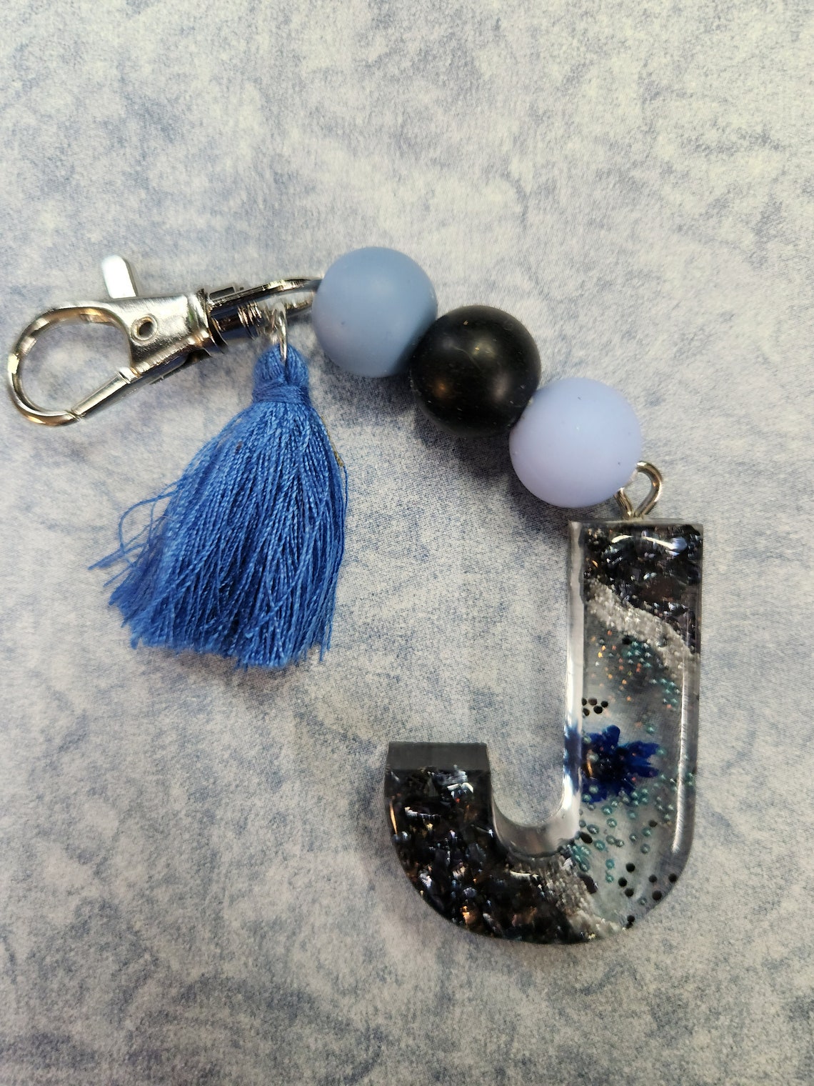 Letter J Keychain / Zipper Pull - Etsy