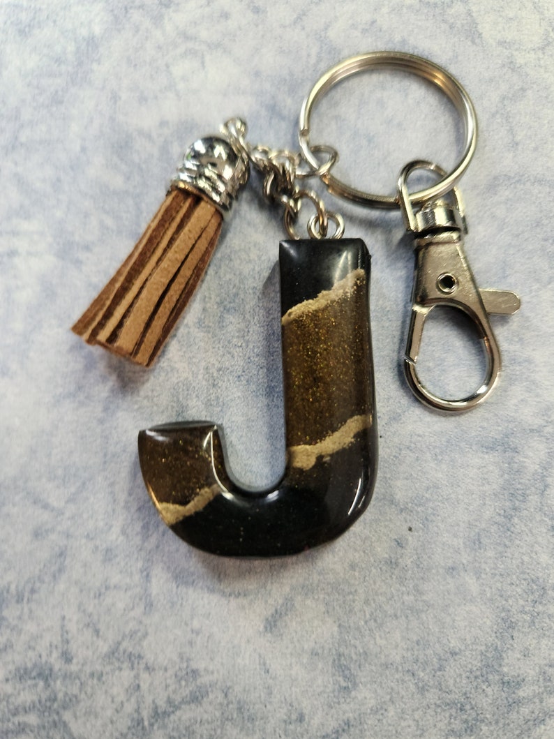 Letter J Keychain / Zipper Pull - Etsy