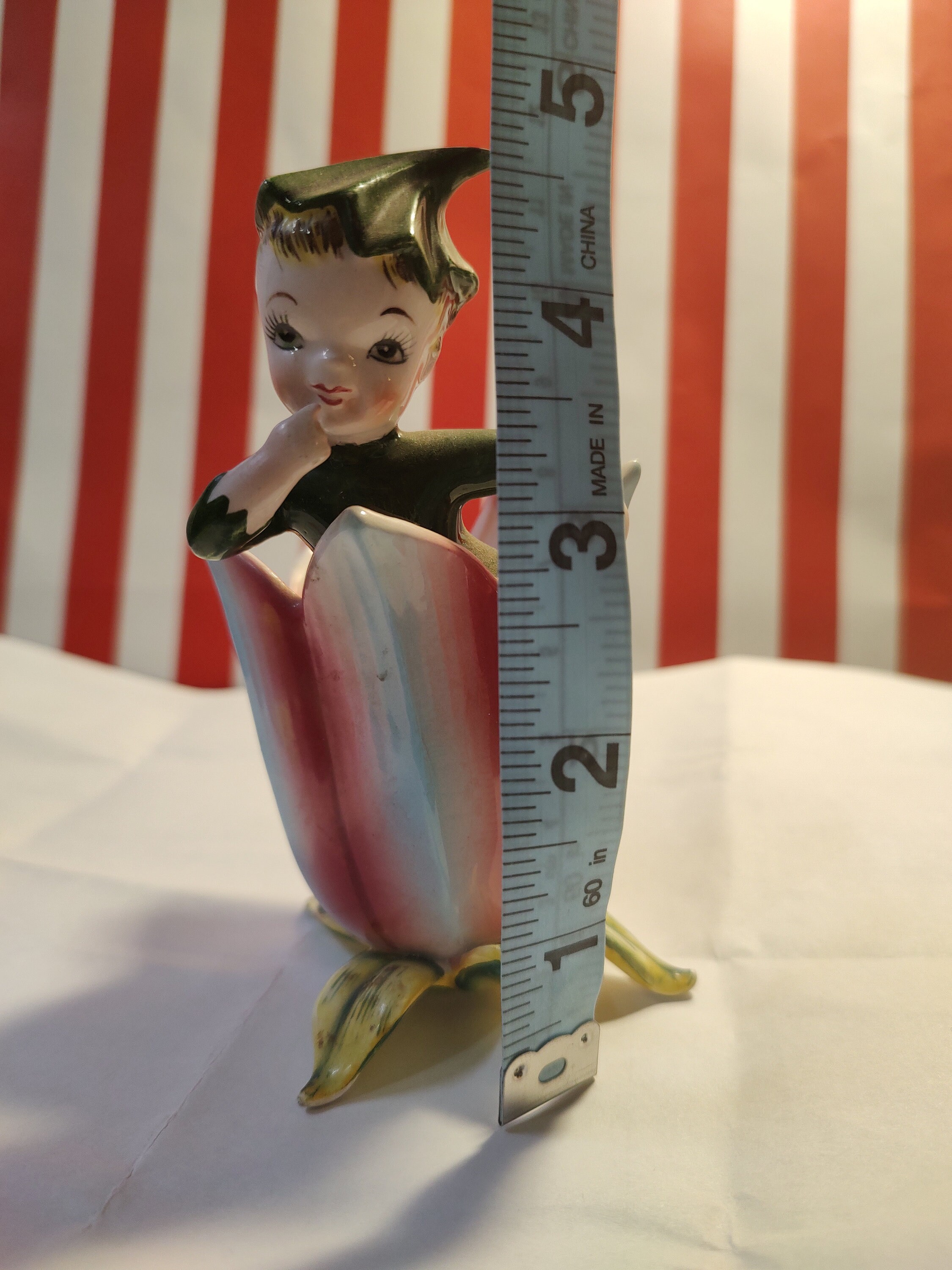 Norcrest Pixie Standing Inside a Pink and Blue Tulip. - Etsy