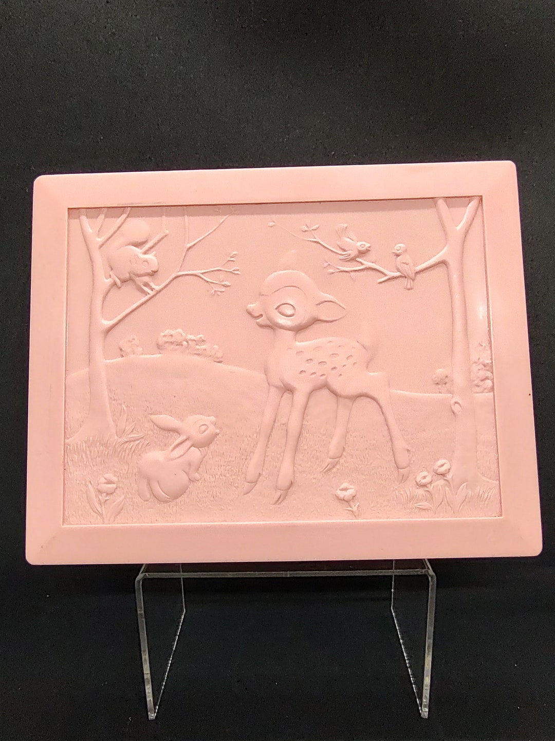 Pink Celluloid Lidded Bambi Box - Etsy UK
