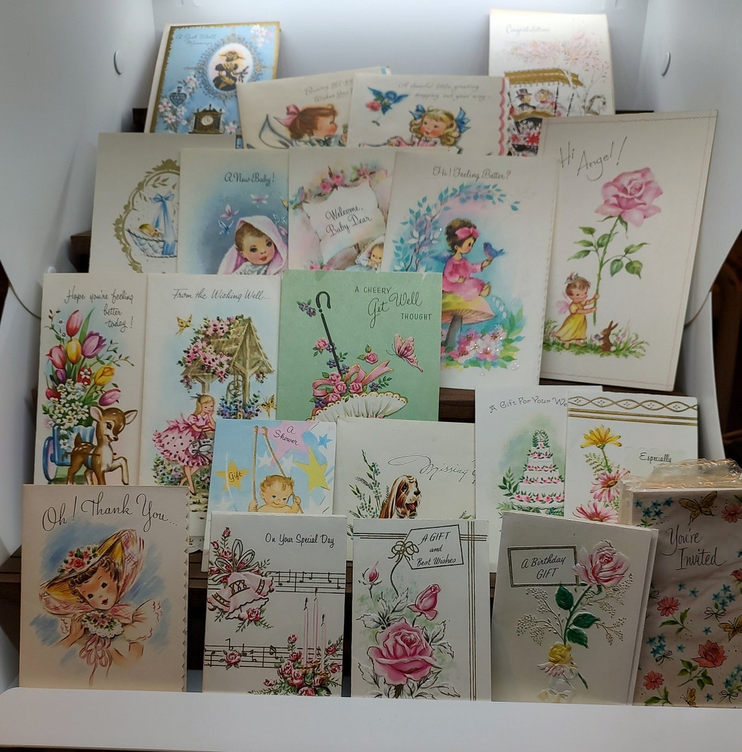 20 Vintage Ephemera Assorted Cards. - Etsy