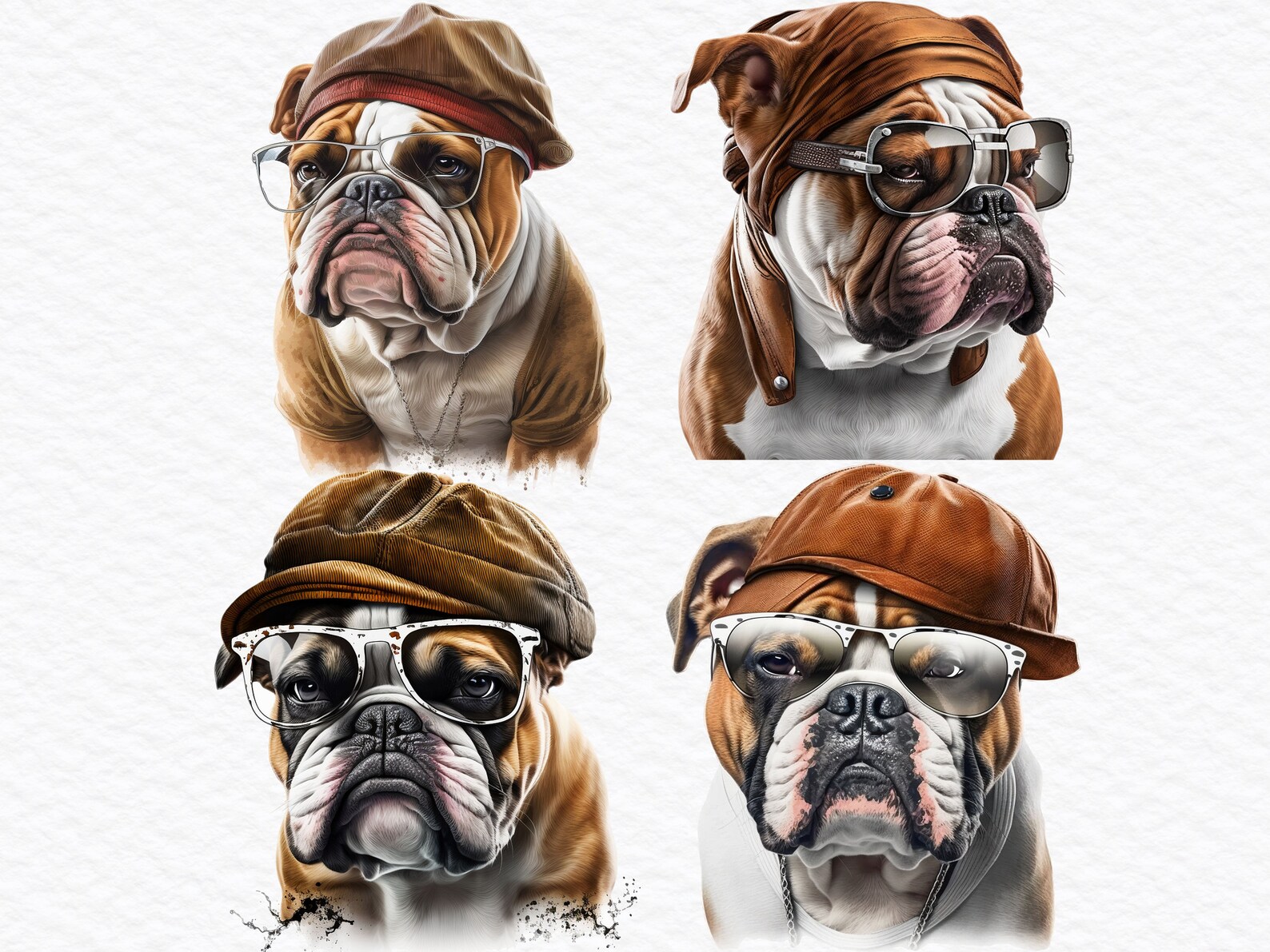 Bulldog PNG Transparent Clipart Illustrationjpg & SVG Files - Etsy
