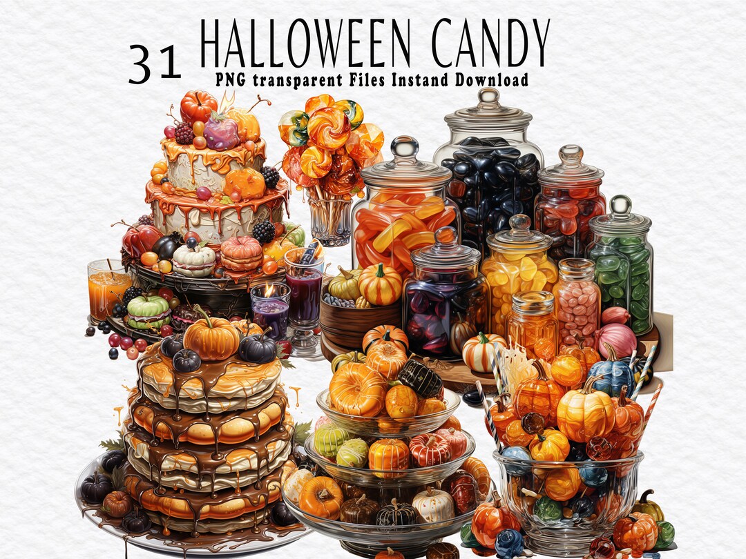 Halloween Pumkin Candys Pancake Clipart Halloween Lollipop Clipart PNG ...