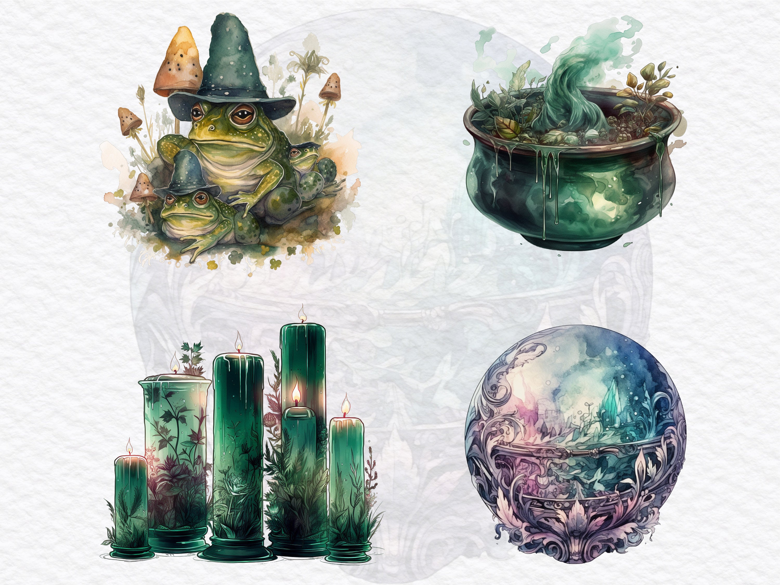 70 Green Witch Items Clipart Magic Witch Clipart PNG - Etsy