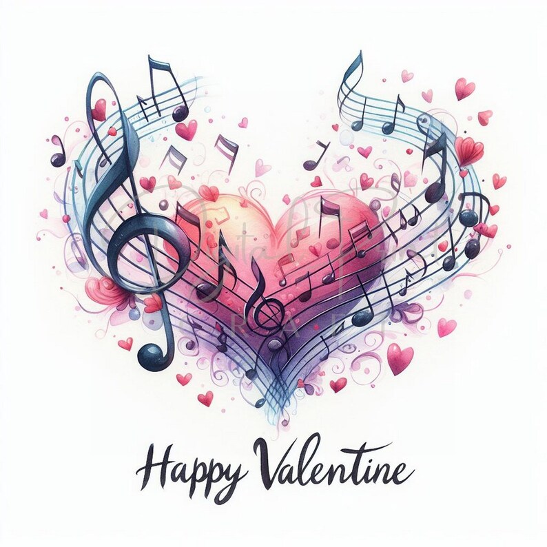 Valentine Clipart Set, 13 JPG Valentines Day Clipart, Valentine Love ...