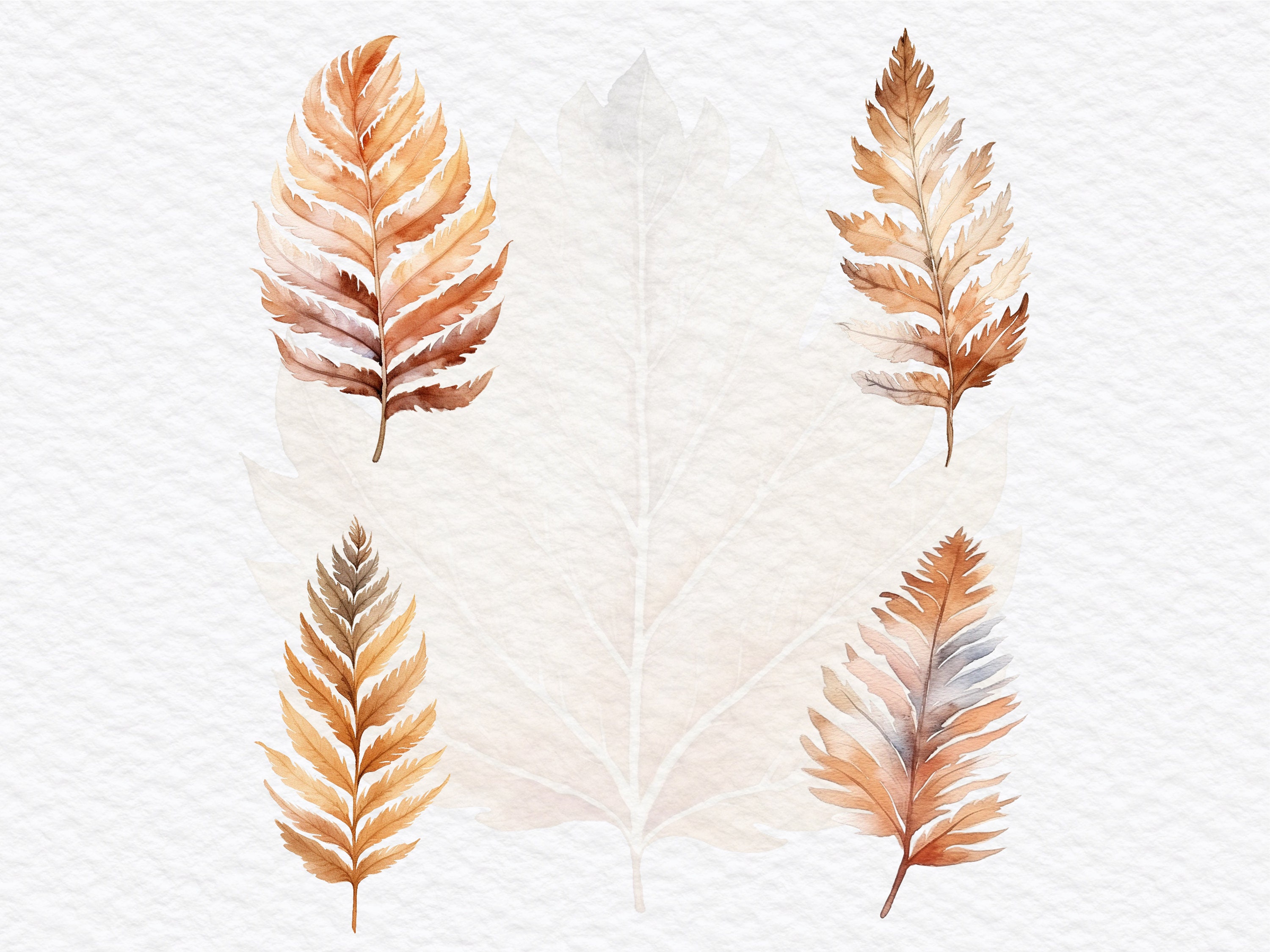 Watercolor Autumn Clipart Bundle Watercolor Fall Leaves Fall - Etsy