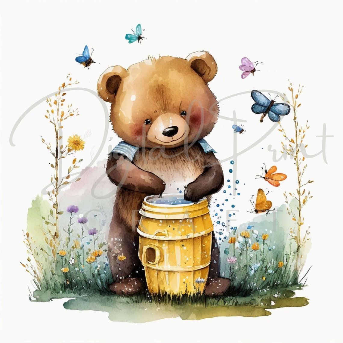 Teddy Bear Honey Clipart 16 High Quality Jpgs Digital Download Card ...