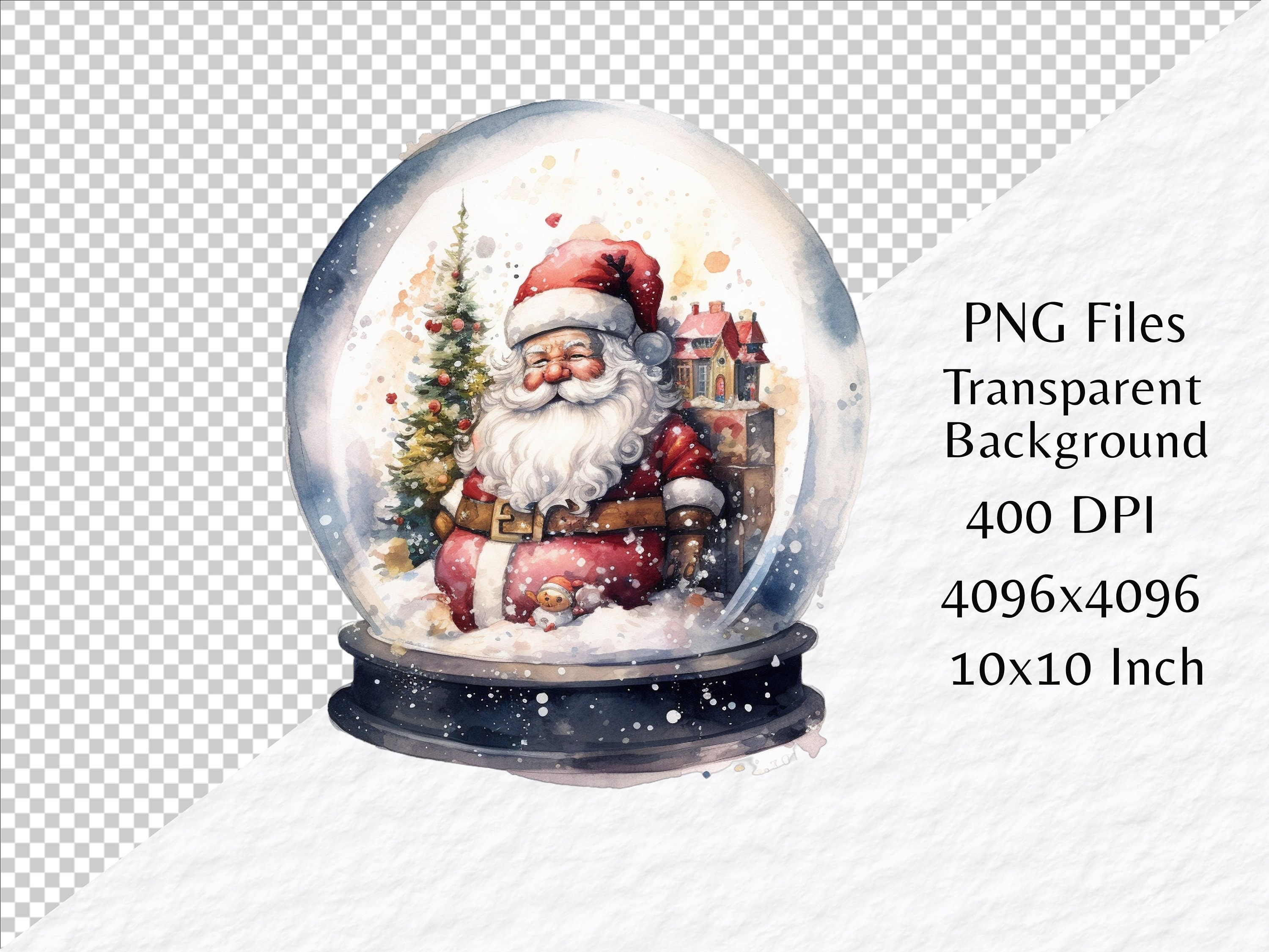 26 Christmas Snow Globe Clipart Bundle PNG | Watercolor Christmas Tree ...
