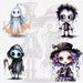 Cute Halloween Characters Clipart, Halloween Art for Junk Journal and ...