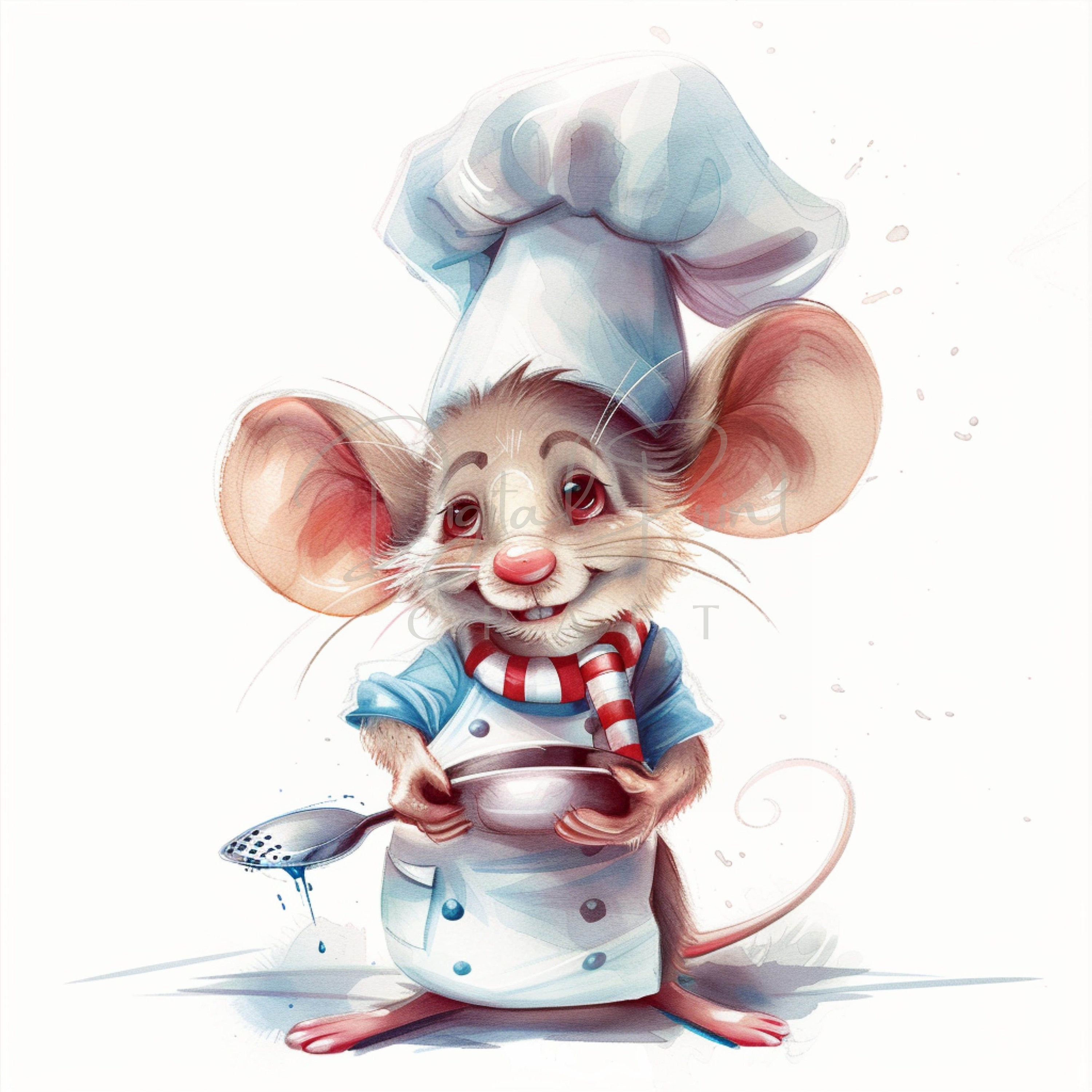 Cute Mouse Chef Clipart, Animal Clipart, 18 High Quality Jpgs ...