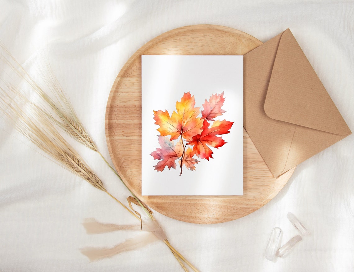 Watercolor Fall Clipart Bundle Watercolor Fall Leaves Fall - Etsy