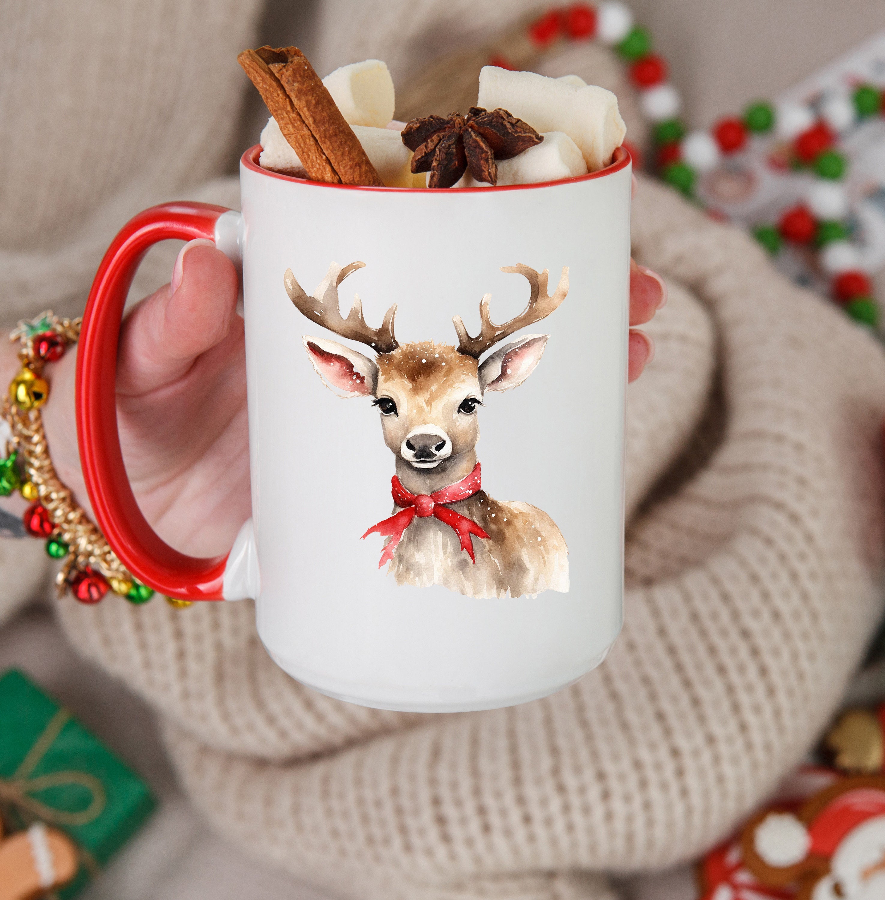 Watercolor Christmas Clipart Bundle, PNG Bundle, XMAS Collection, Cute ...