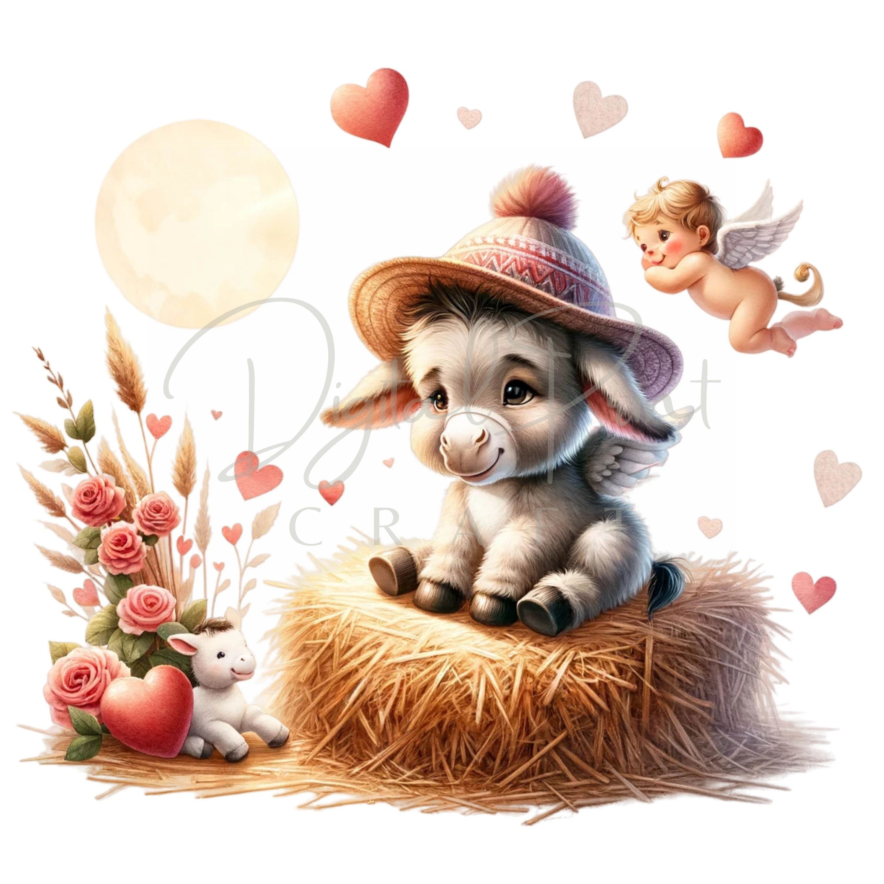 12 Valentine Animals Clipart PNG Transparent, High Quality Memory Books ...