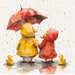 Duckling in Rain Clipart, Duck Clipart, 13 High Quality Jpgs,printable ...