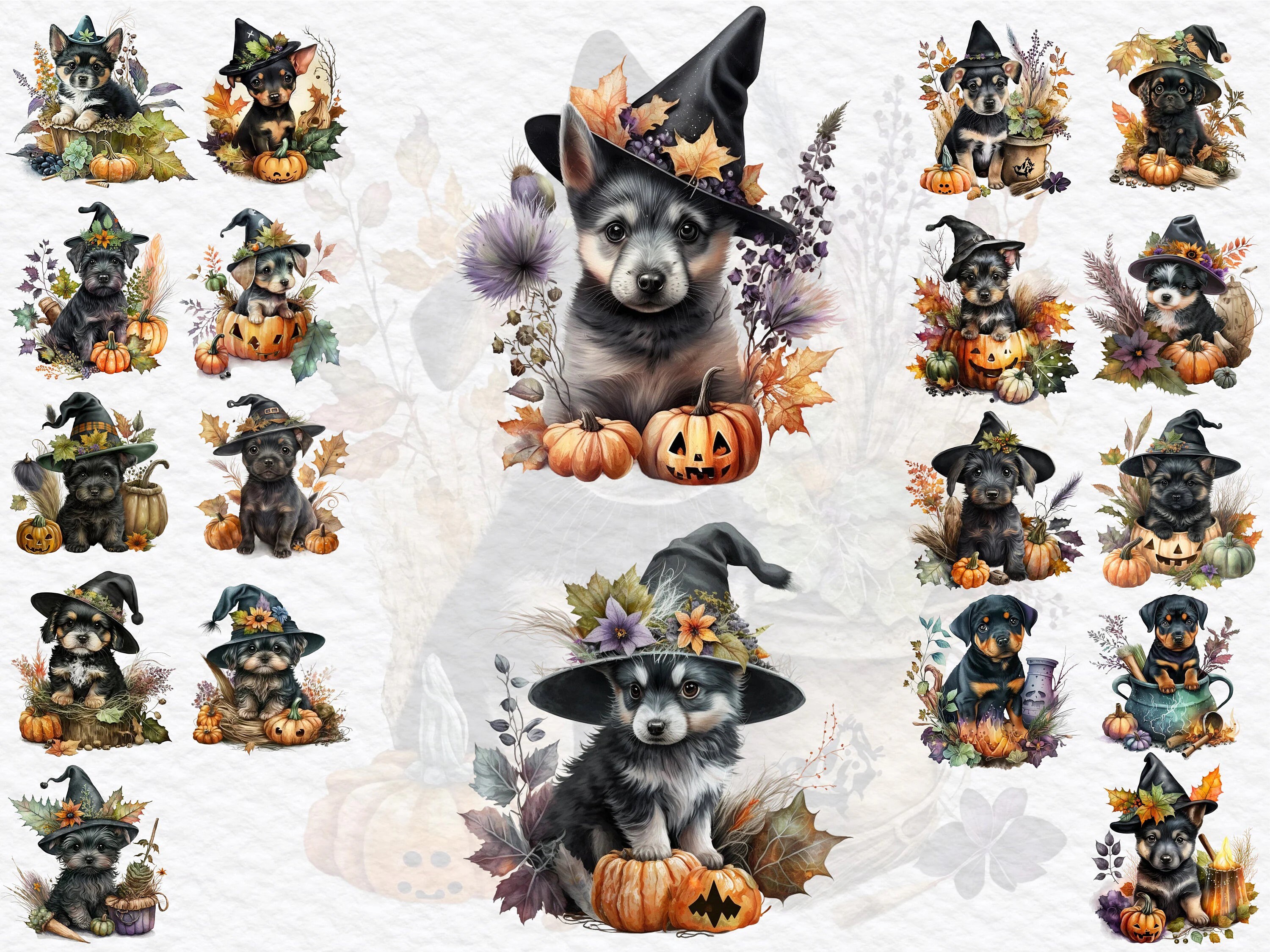 230 Vintage Witch Clipart Mega Bundle Vintage Halloween Clip - Etsy