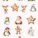 Watercolor Christmas Clipart Bundle, PNG Bundle, XMAS Collection, Cute ...