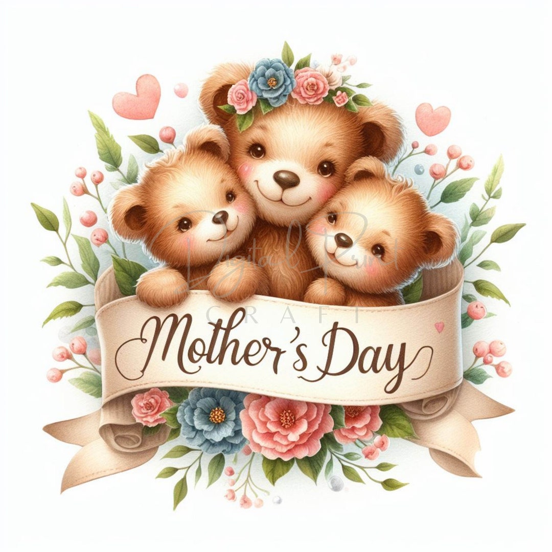 Mothers Day Clipart, Floral Clipart, 14 High Quality Jpgs, Printable ...