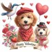 Valentine Labradoodle Clipart, 13 JPG Valentines Day Clipart, Valentine ...