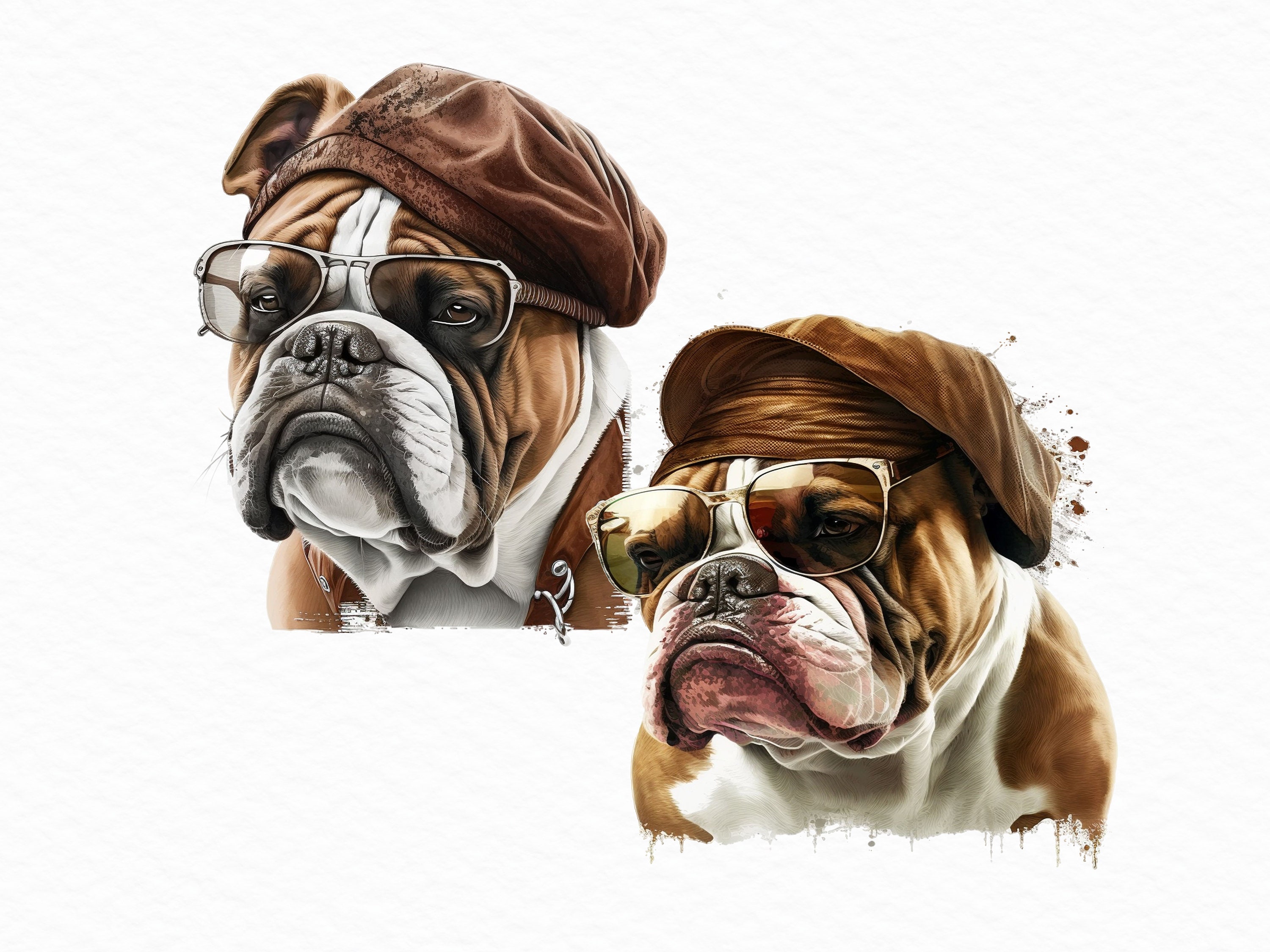 Bulldog PNG Transparent Clipart Illustrationjpg & SVG Files - Etsy