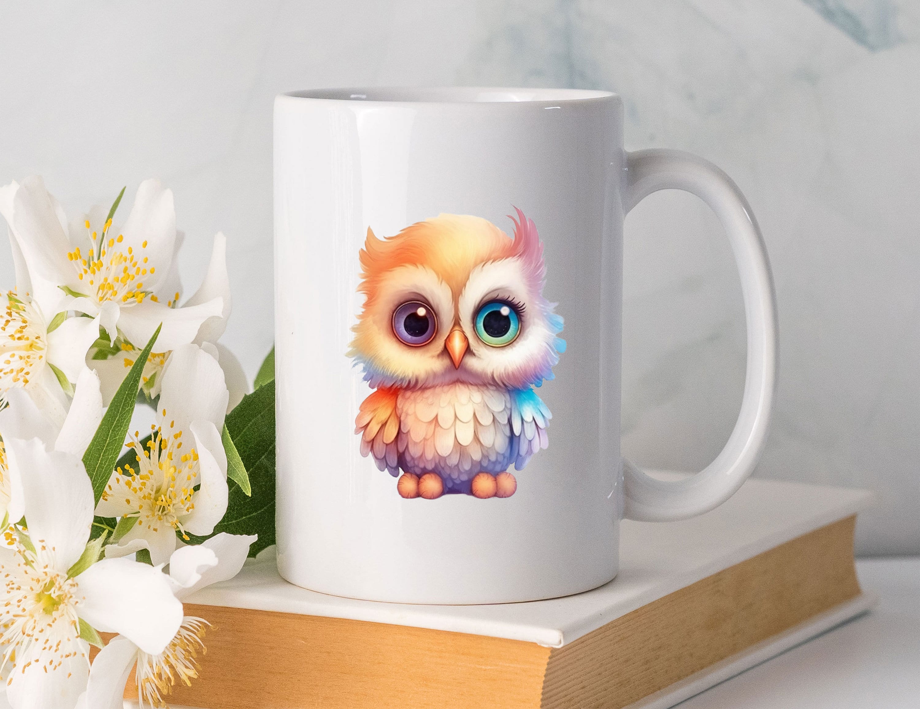 Cute Colorful Owl Clipart PNG Bundle, Watercolor PNG Files for ...
