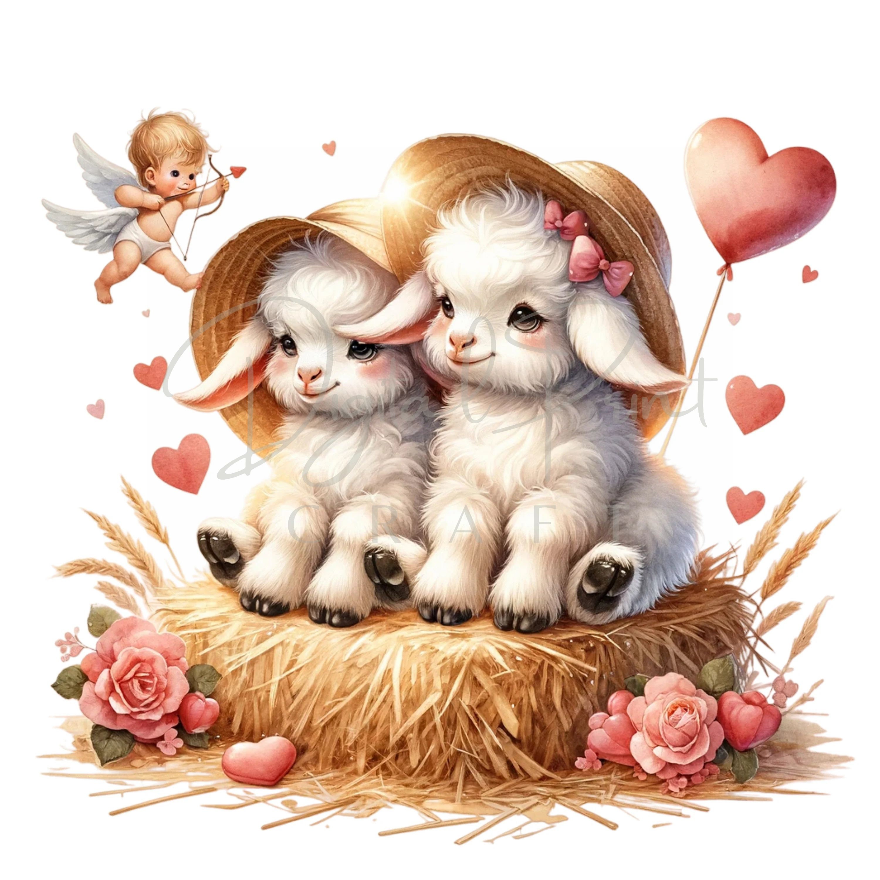 12 Valentine Animals Clipart PNG Transparent, High Quality Memory Books ...