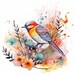 Abstract Bird Clipart, Robin Clipart, 15 High Quality Jpgs, Printable ...