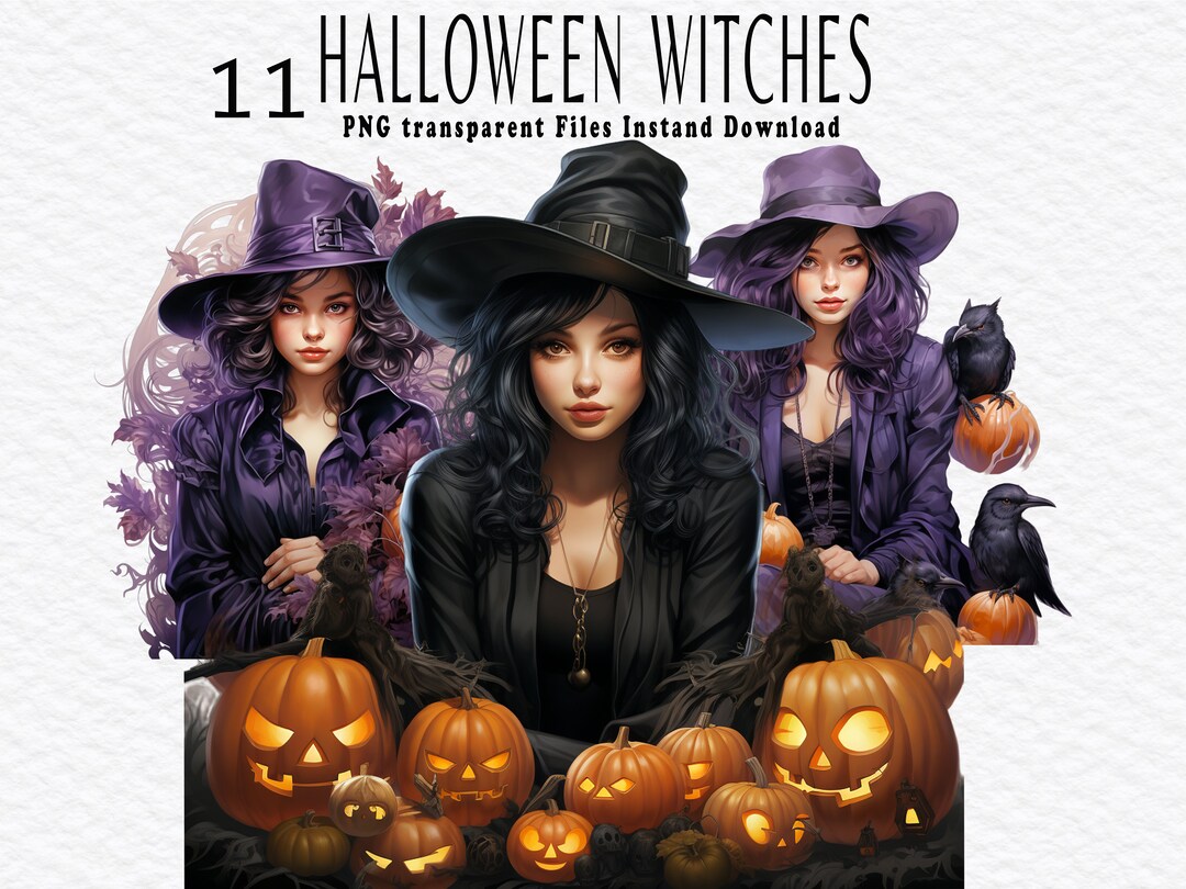 Halloween Witch Clipart, Fantasy Magic Witch, Magic Witch Clipart PNG ...