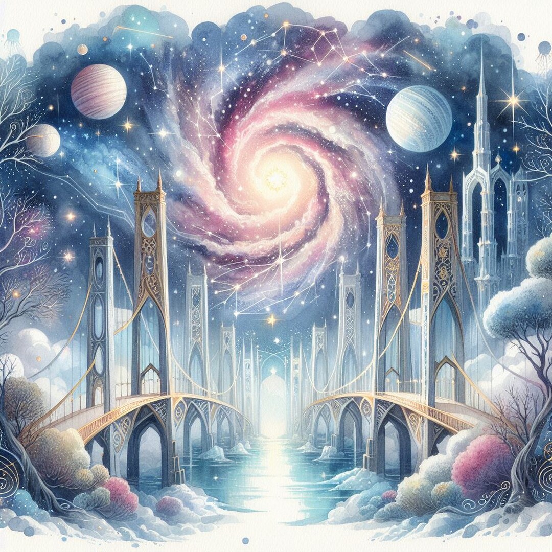 Celestial Cloud Bridges Clipart 11 JPG Format, Fantasy Magic Clipart ...