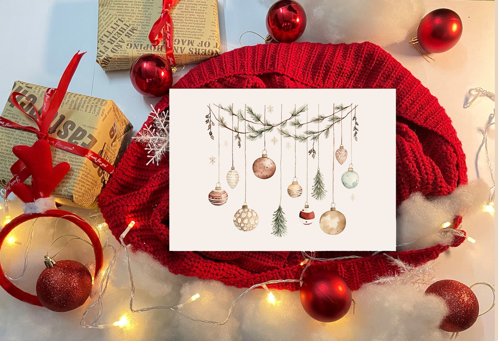Watercolor Christmas Clipart Bundle, PNG Bundle, XMAS Collection, Cute ...