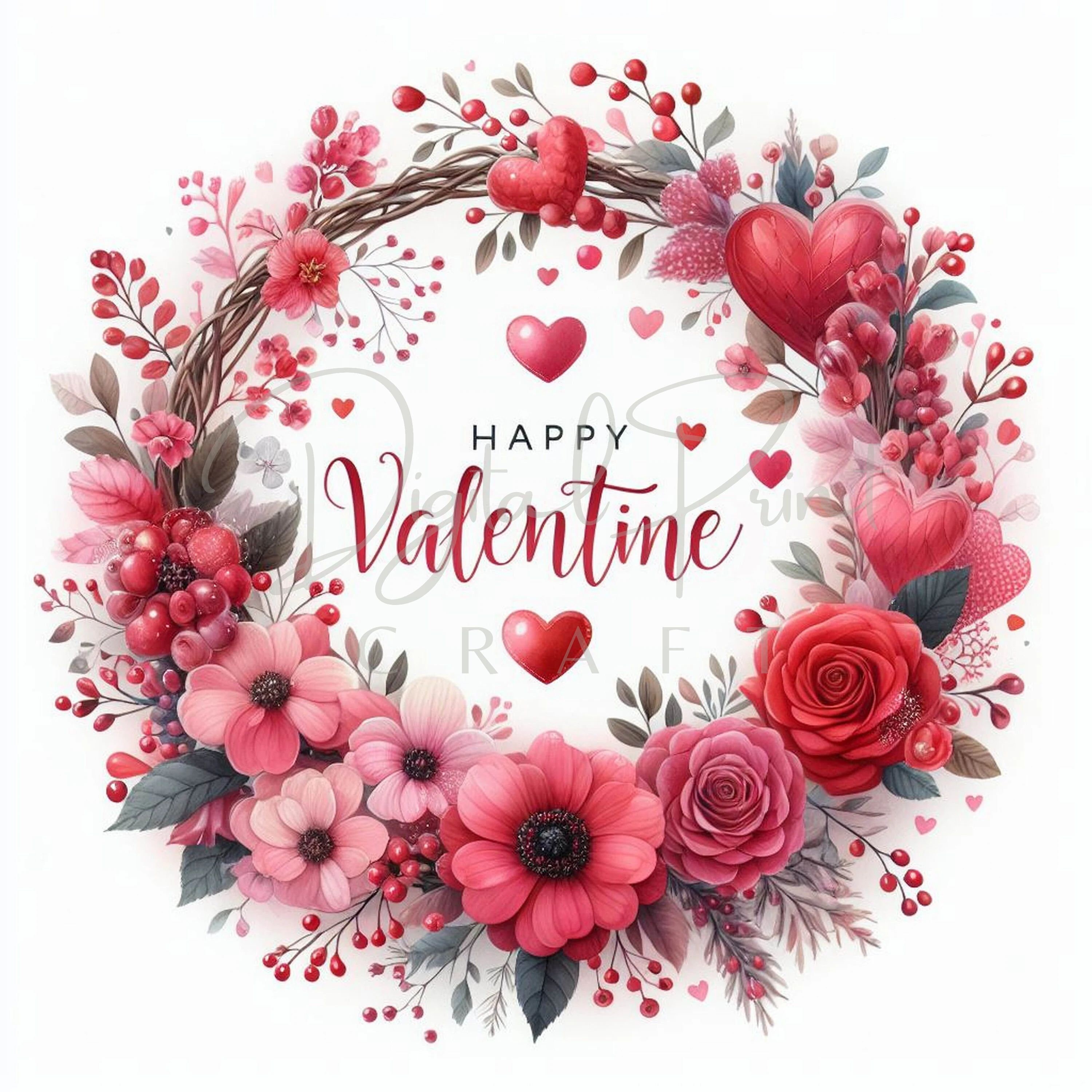 Valentine Clipart Set, 12 JPG Valentines Day Clipart, Valentine Love ...