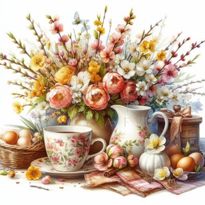 Spring Flower Scene - 11 High Quality Jpgs - Spring Flowers - Flower ...