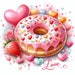 Valentine Donut Clipart, 12 JPG Valentines Day Clipart, Valentine Sweet ...