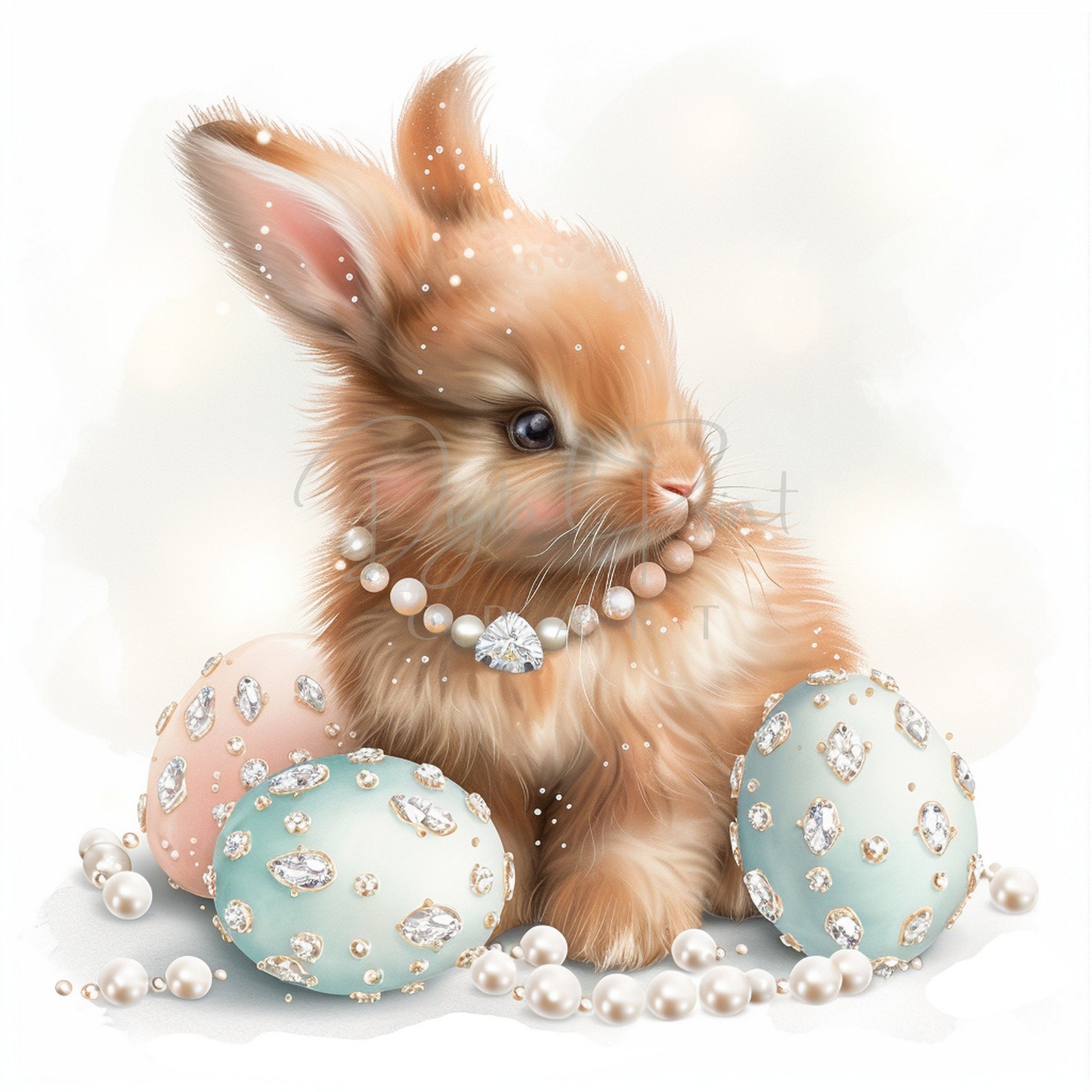 Easter Egg Fluffy Bunny - 12 High Quality Pngs - Bunnie Clipart, Sweet ...