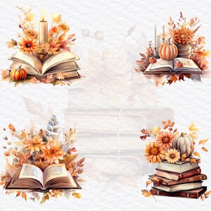 Cozy Autumn Book Clipart, Autumn Books Clip Art Png, Reading Clipart ...
