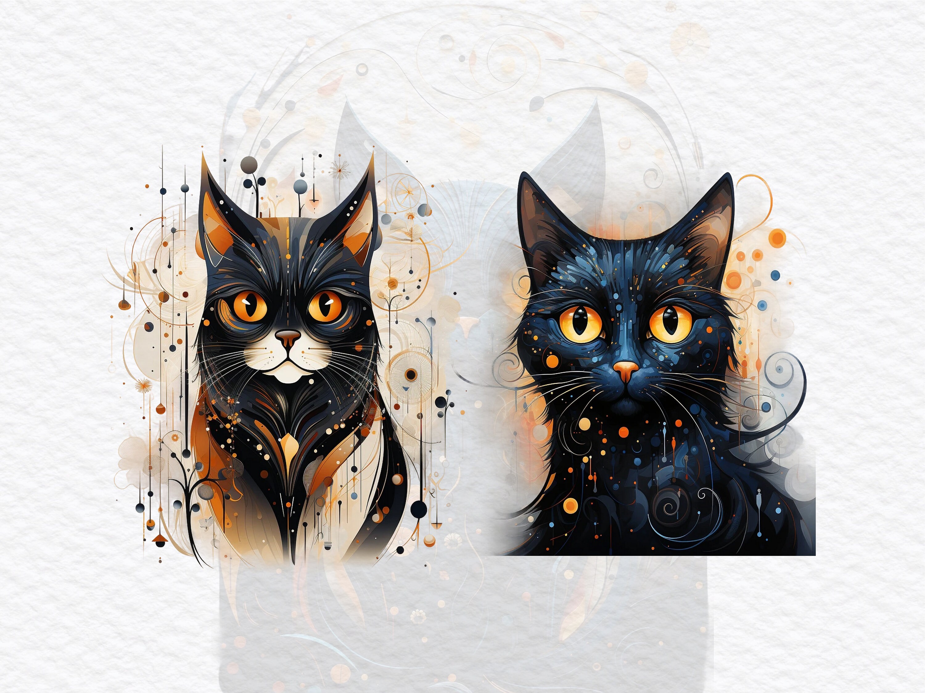 Halloween Animal Cat Clipart PNG Bundle , PNG Halloween Clipart,, Halloween Decoration Clipart ...