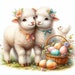 Sheep Flower Easter Egg Clipart, 9 High Quality Jpgs, Lamb Clipart ...
