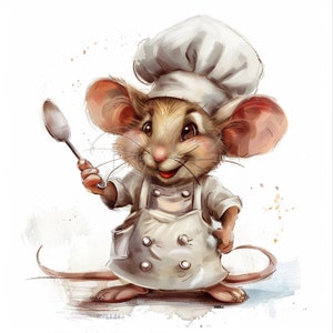 Cute Mouse Chef Clipart, Animal Clipart, 18 High Quality Jpgs ...