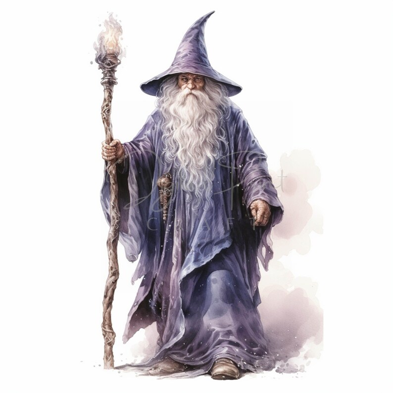 Old Wizard Clipart, Magic Clipart, 16 High Quality Jpgs, Printable ...