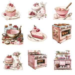 66 Watercolor Baking Clipart, Baking Supplies Png, Home Bakery Logo ...