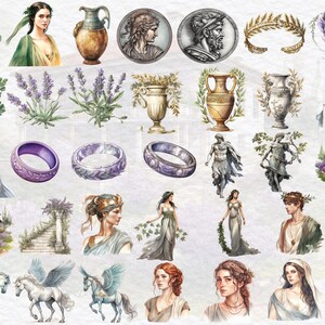 Ancient Greek Watercolor Clipart, Illustartion, Greek Mythology Clipart ...