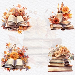 Cozy Autumn Book Clipart, Autumn Books Clip Art Png, Reading Clipart ...