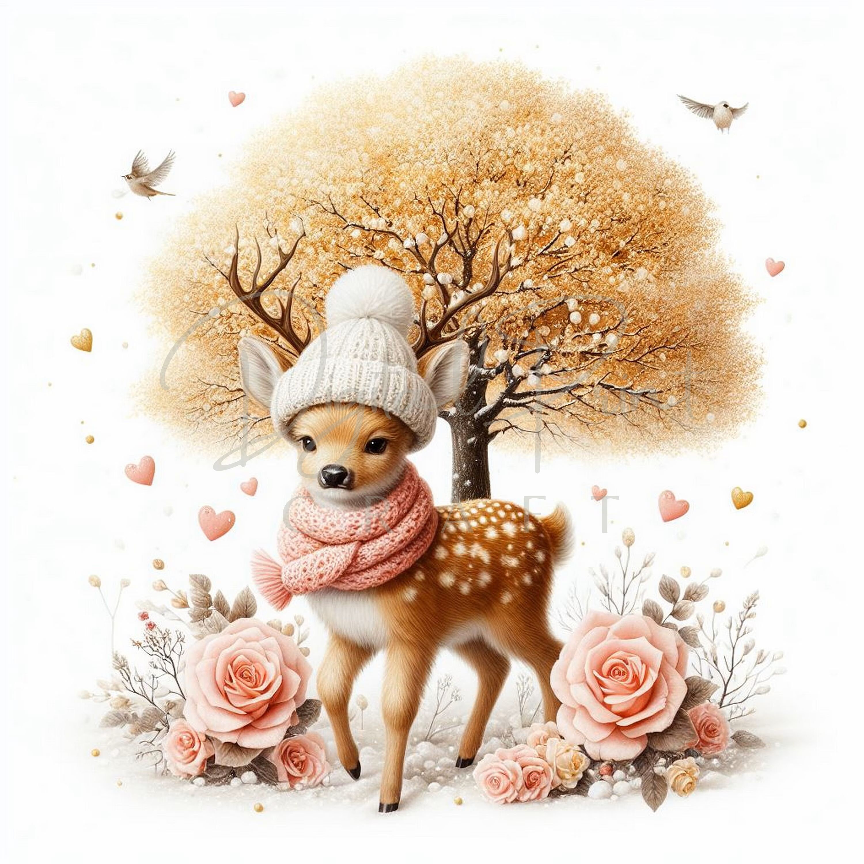 Winter Deer Clipart, 11 Jpgs, Christmas Animals, Christmas Clipart ...