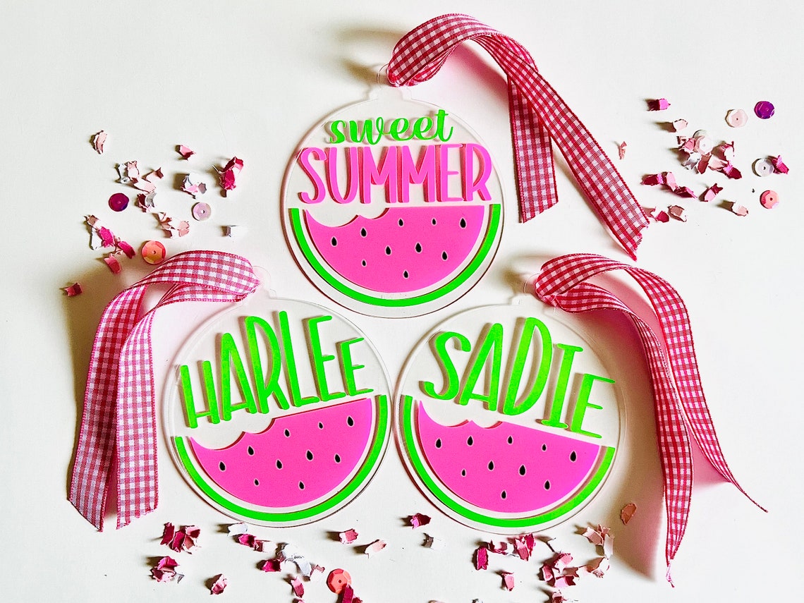 Bright Neon Pink & Green Watermelon Party Decor Summer BBQ - Etsy