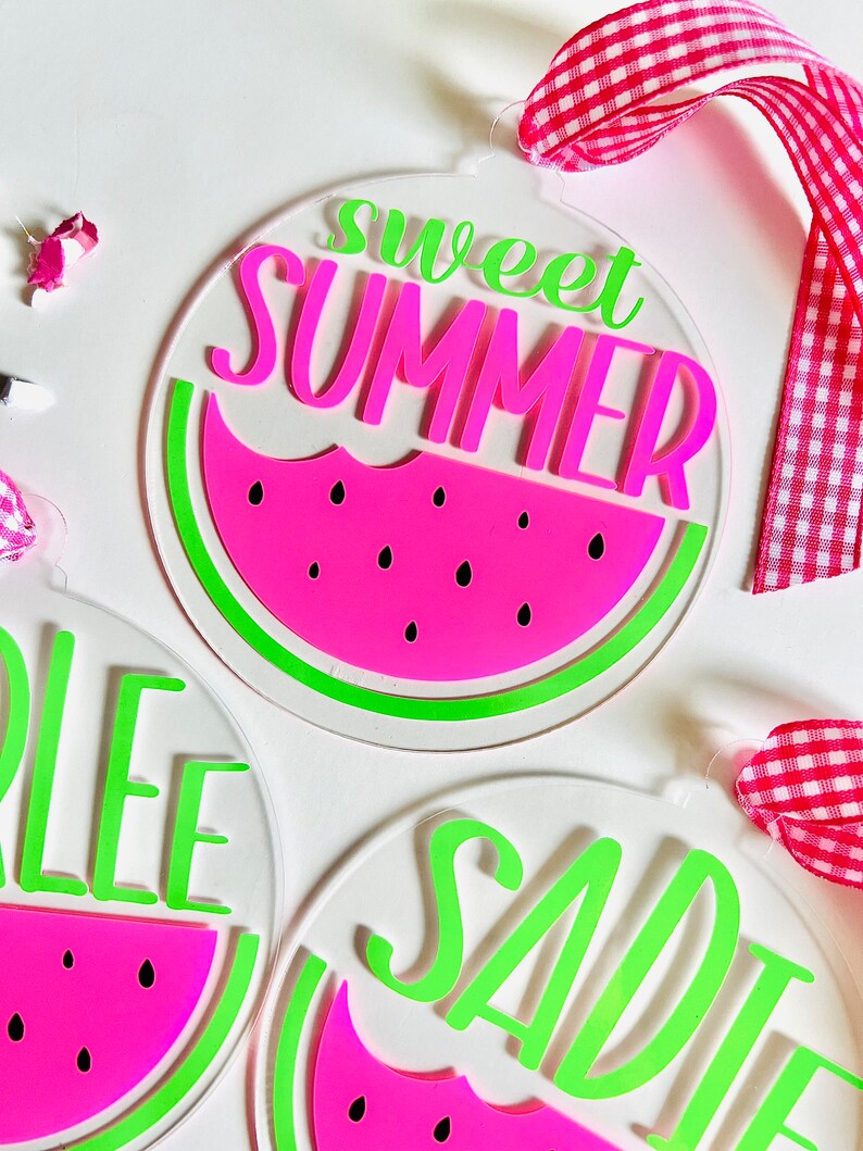 Bright Neon Pink & Green Watermelon Party Decor Summer BBQ - Etsy
