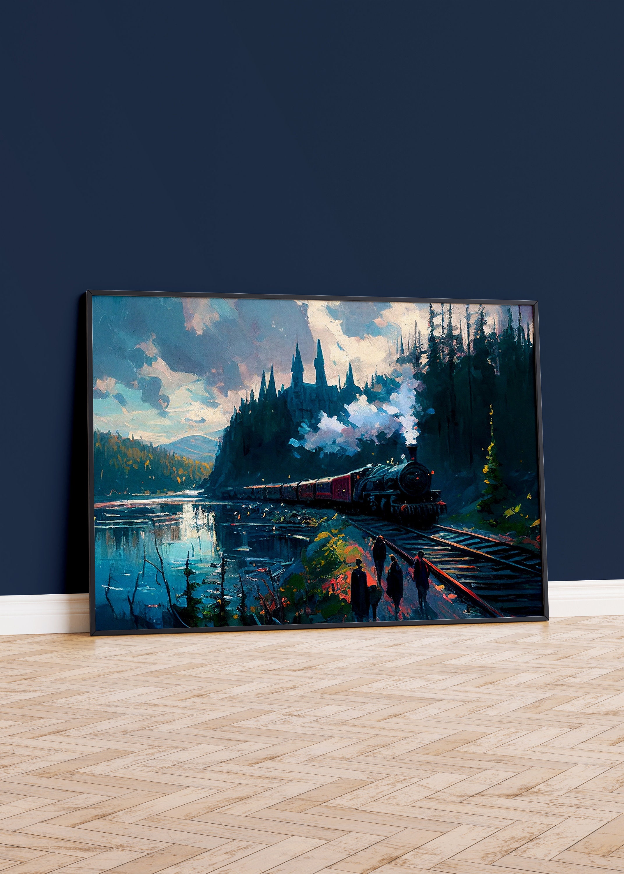 Magical Train Leaving Magical Castle Premium Matte Paper Poster,wall ...