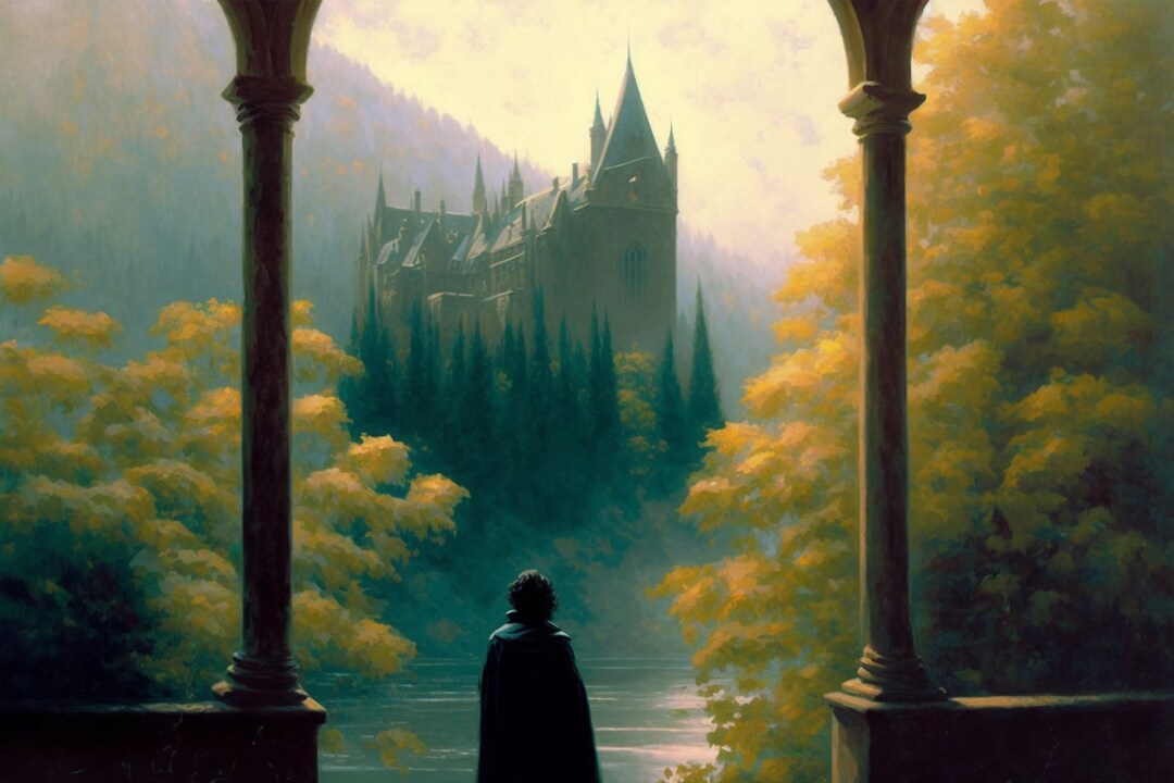 Professor Watching Magical Castle, Magical School,illustration, Wall ...