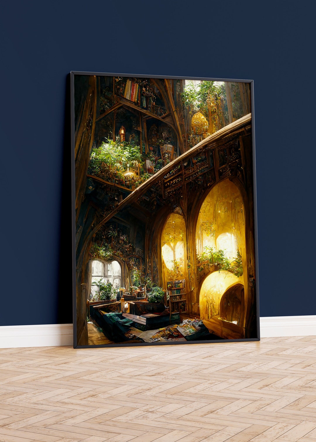 Yellow and Black Whimsical School Common Room Premium Matte Paper ...