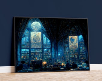 Yellow and Black Whimsical School Common Room Premium Matte Paper ...