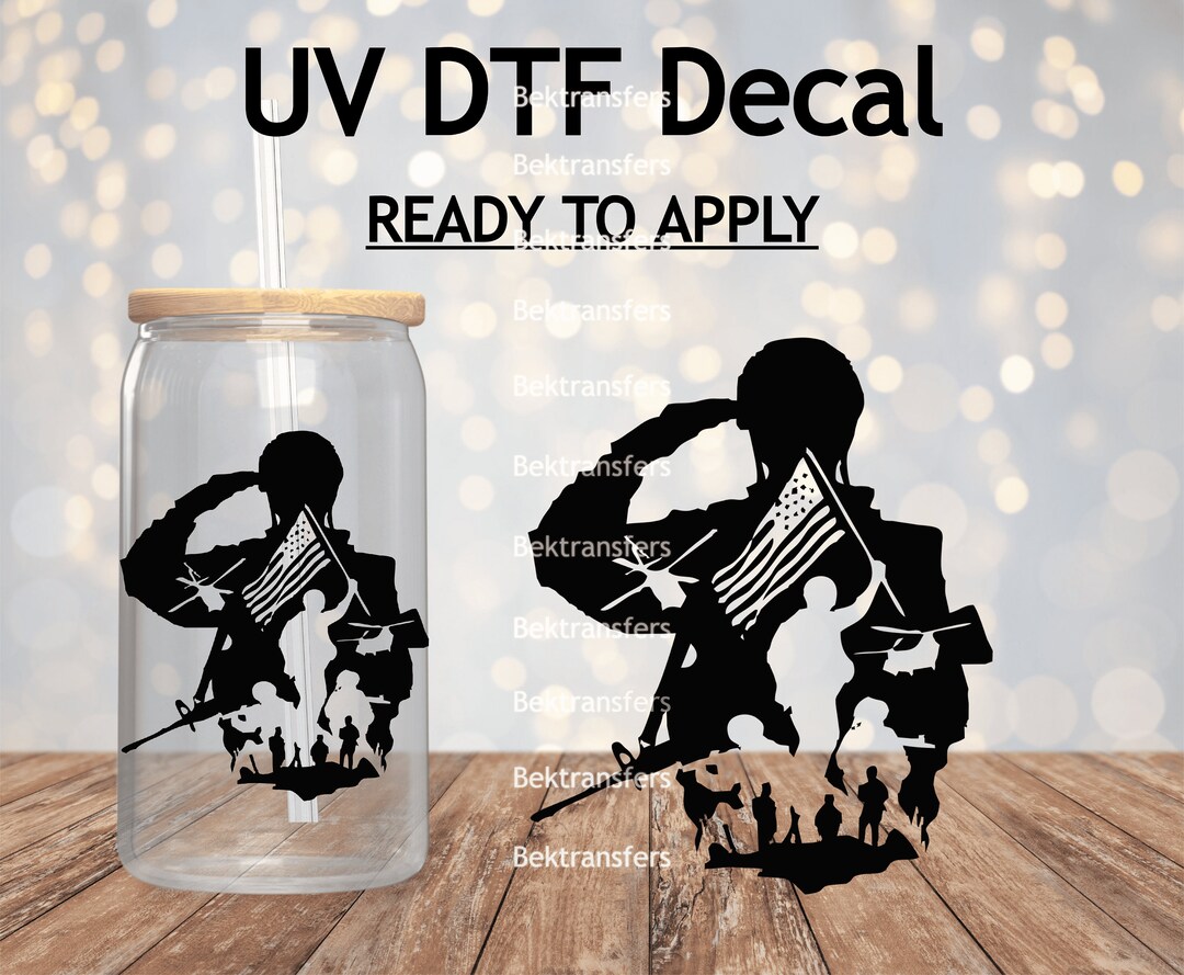 UV DTF Veteran Soldiers Memorial Day /sticker Cup Decal Laptop Decal ...