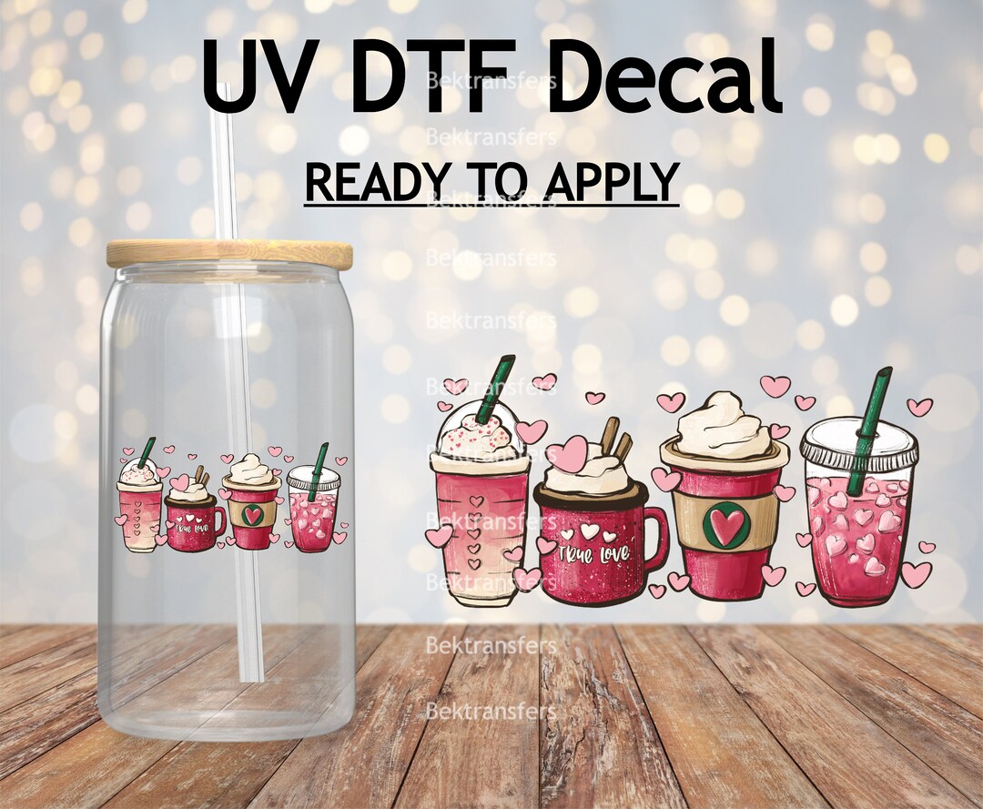 UV DTF Romantic Refreshments Decal/sticker Cup Decal - Etsy